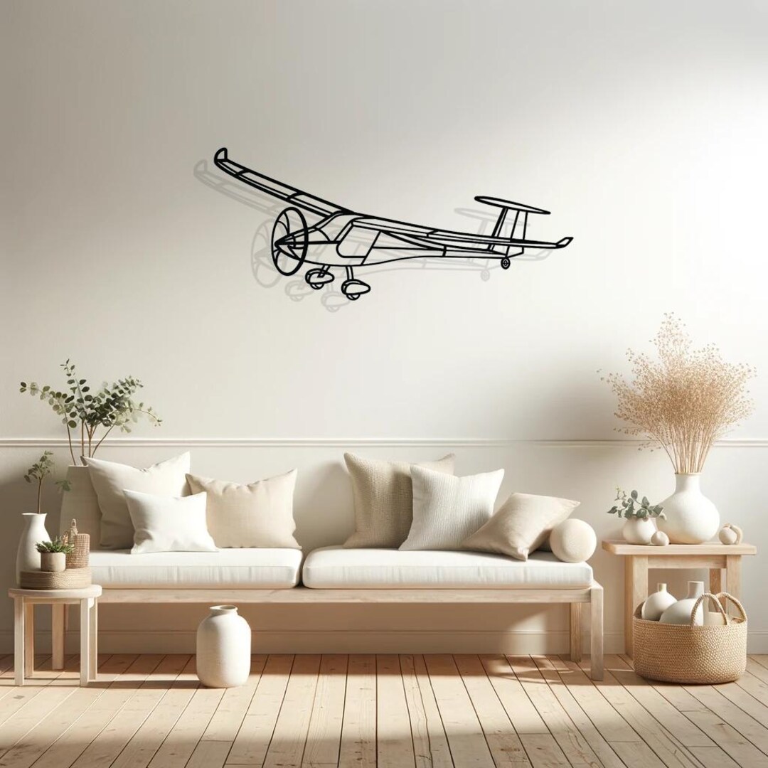 Pipistrel Sinus Max Silhouette Wall Decor, Plane Silhouette Wall Art ...