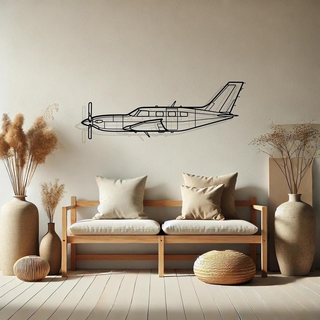 PIPER M600 SLS Silhouette Wall Decor, Plane Metal Sign, Pilot Gifts ...