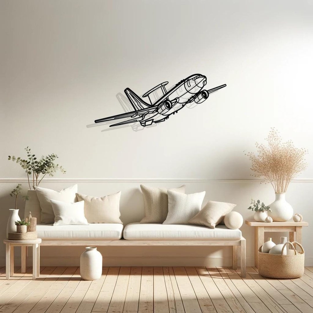 Boeing E-7 Wedgetail Silhouette Wall Decor, Plane Silhouette Wall Art ...