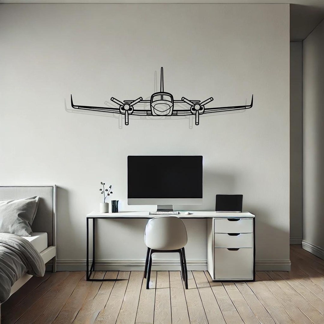 Custom Aircraft Silhouette Metal Wall Art, Personalized Plane Decor ...