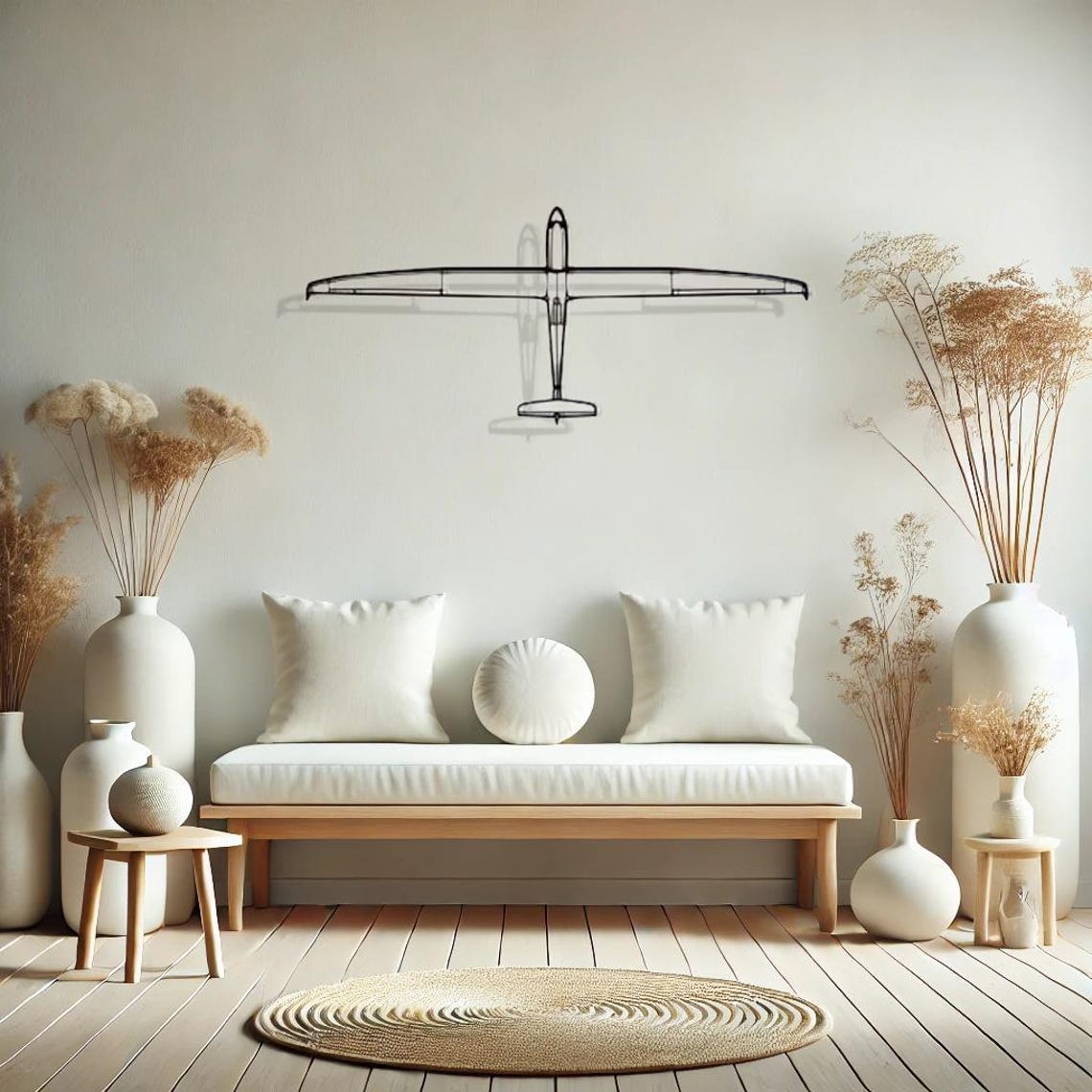 Schempp-hirth Discus Metal Wall Art, Airplane Silhouette Decor - Etsy
