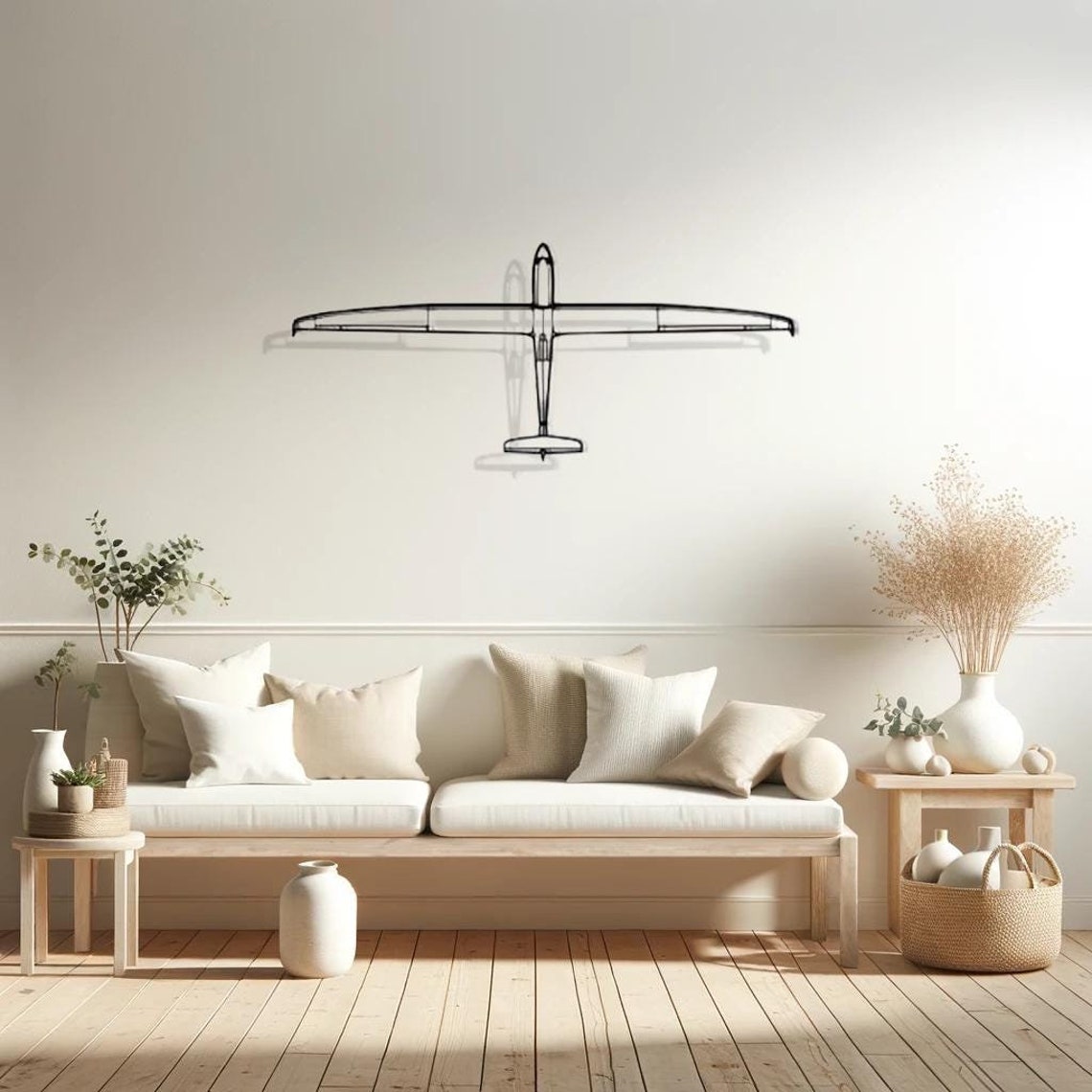 Schempp-hirth Discus Metal Wall Art, Airplane Silhouette Decor - Etsy