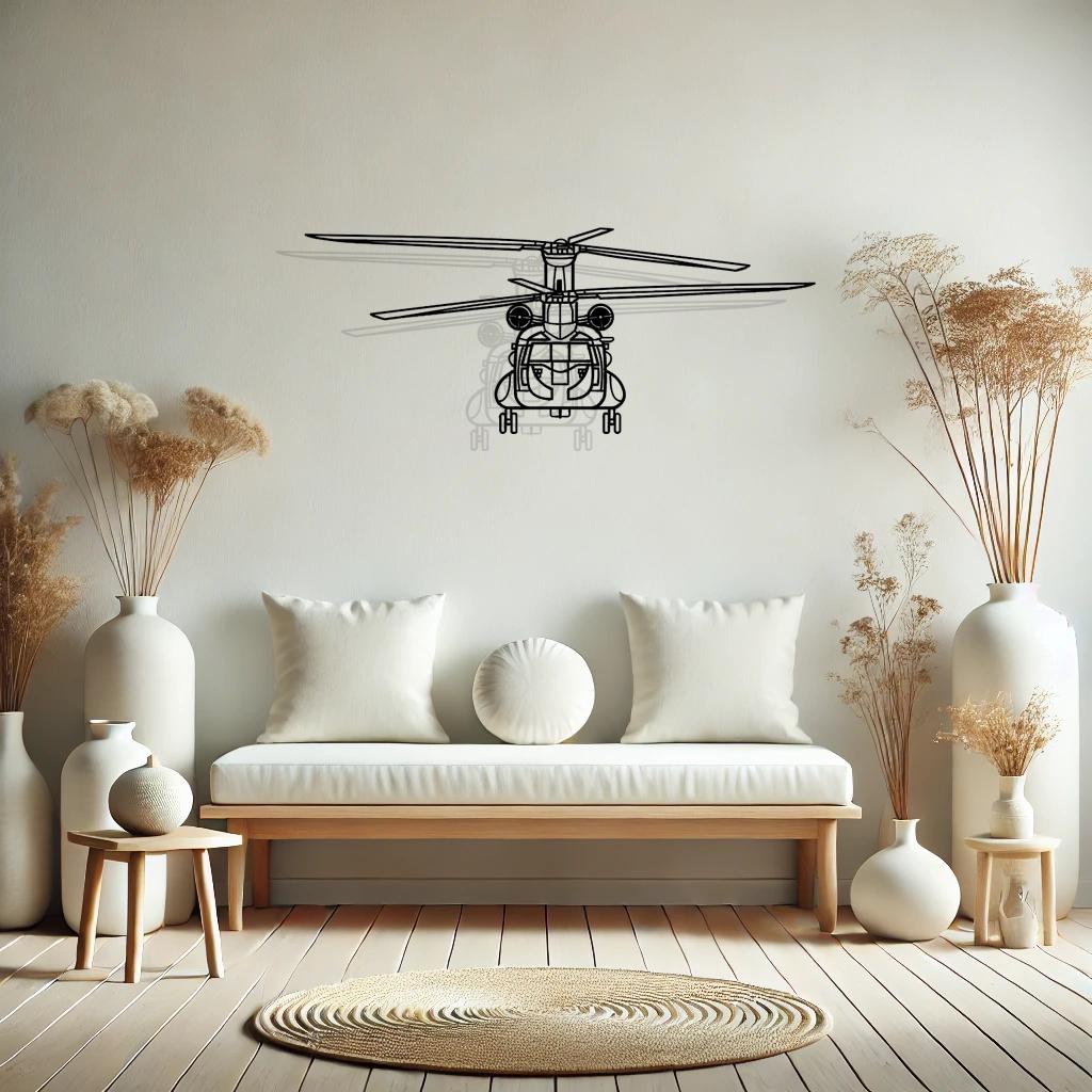 Chinook Helicopter Metal Wall Art, Aviation Decor, Pilot Gift - Etsy