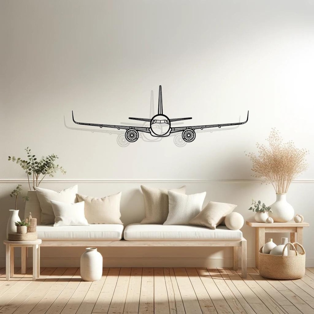 Airbus A321 Silhouette Wall Decor, Plane Metal Sign, Pilot Gifts ...