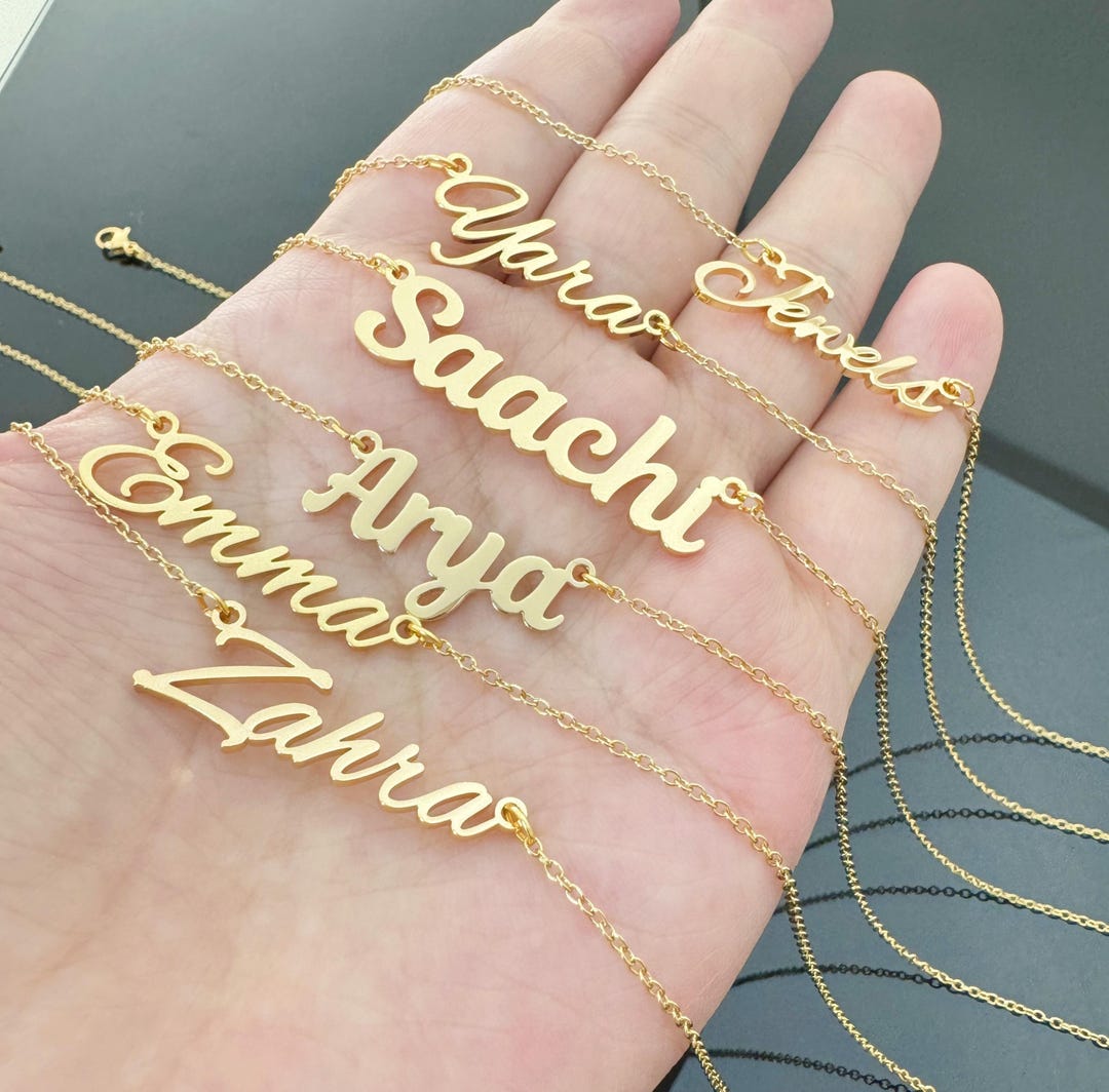 Custom Tiny Name Necklace,mini Name Necklace,gold Nameplate Necklace ...