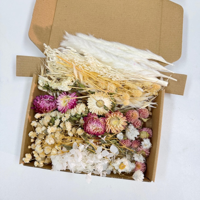 Dried Flower Mix Craft Boxes, Dried Grass, Wreaths, Resin, Candle ...