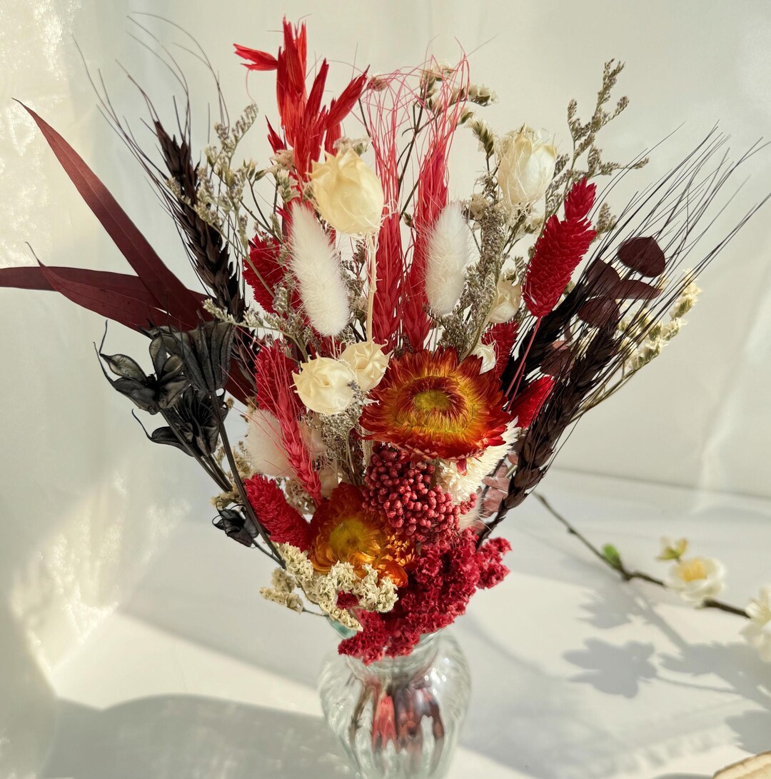 Ramo de flores silvestres secas de otoño: boda rústica, decoración ...