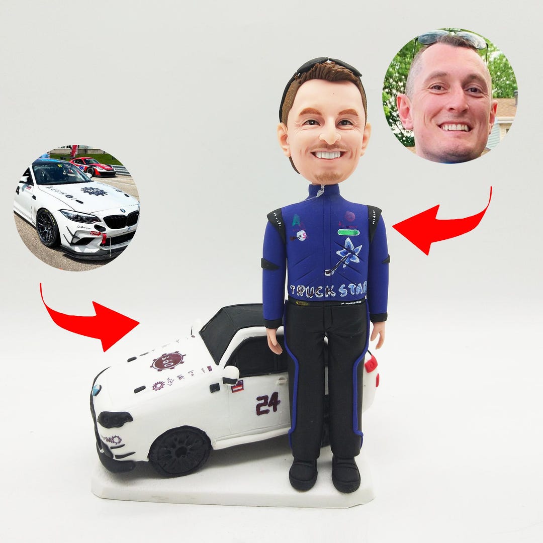 Custom Race Car Driver Bobblehead: Personalized Figurine Gift - Etsy
