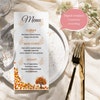 Retro Wedding Menu Template | Vintage Menu Card | Mid-century Modern ...