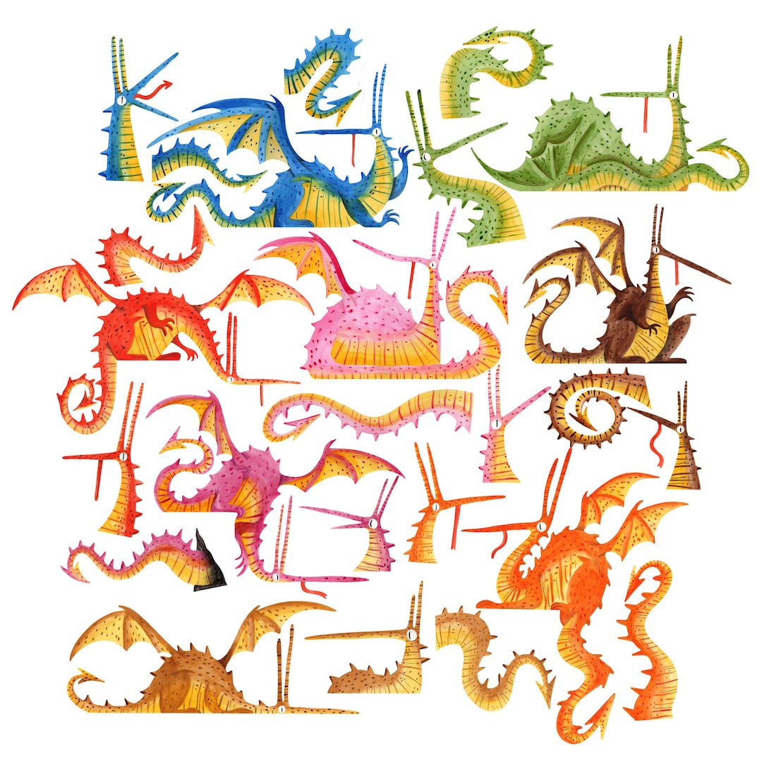 Rainbow Dragon Sticker Mega Bundle - Etsy