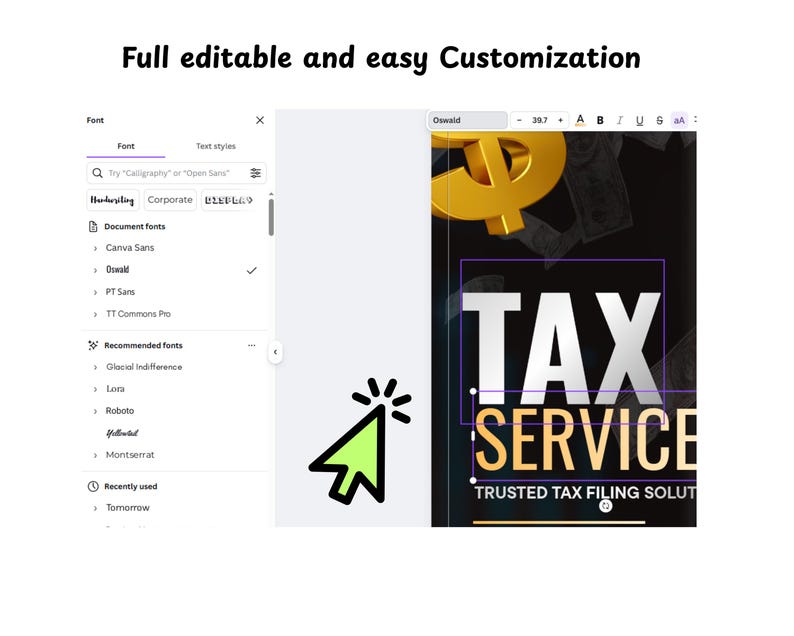 Tax Services Door Hanger Template | Editable Canva Design (3.5x8.5 In ...