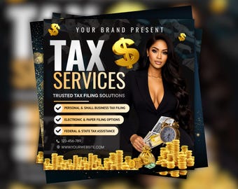 Tax Prep Instagram Template | Accountant Social Media Design (canva ...