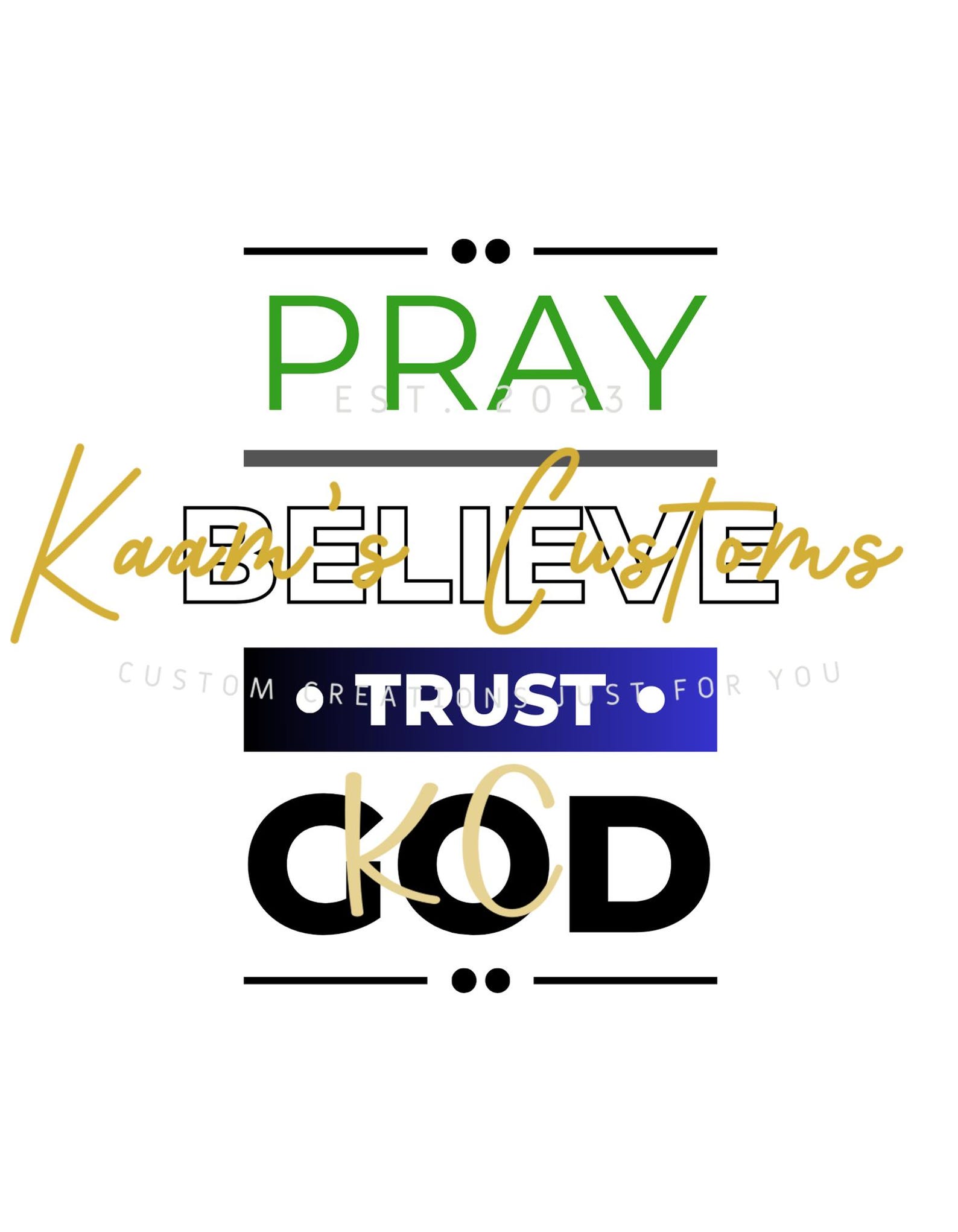 Pray Believe Trust God T-shirt - Etsy