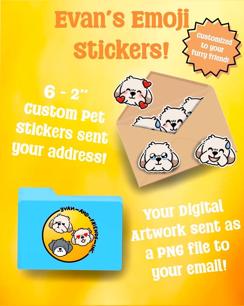 Evan’s Emoji Stickers - Etsy