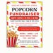 Editable Popcorn Fundraiser Flyer - Printable PTA, PTO, School Church ...