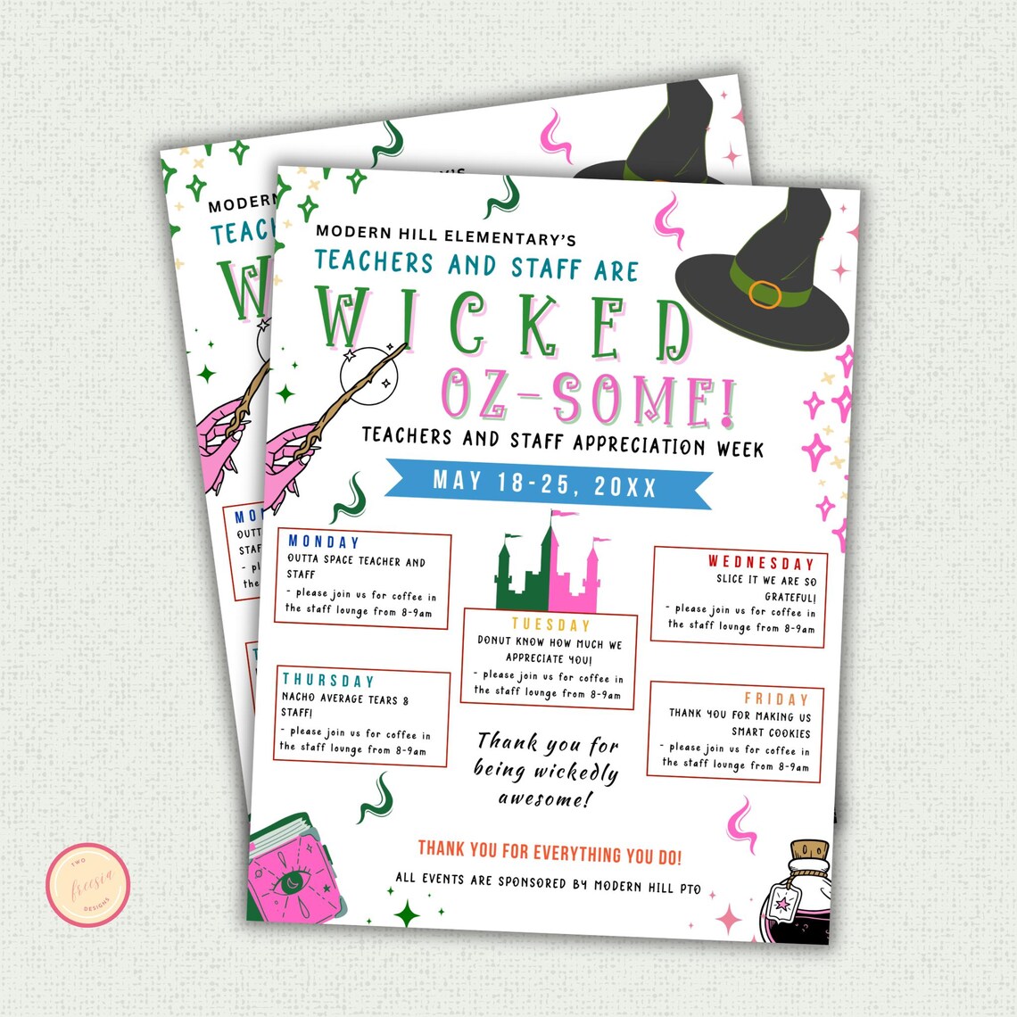 Magical Teacher Appreciation Week Flyer, Witches Theme Teachers, and ...