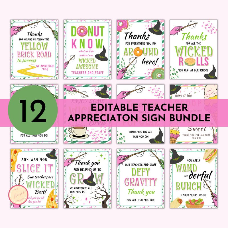 Wicked Theme Teacher Appreciation - Etsy