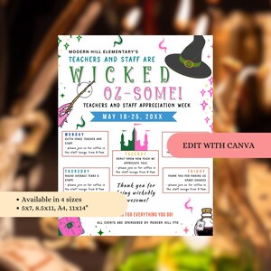 Magical Teacher Appreciation Week Flyer, Witches Theme Teachers, and ...