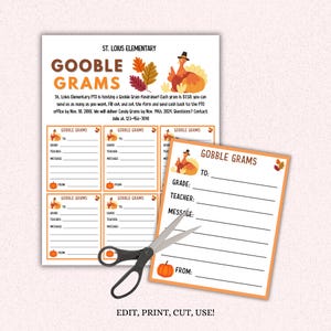 Gooble Thanksgiving Gram Flyer Template - Thankful Grateful for You ...
