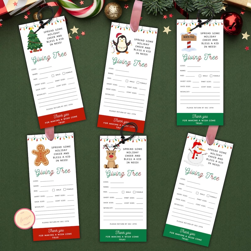 Printable Angel Tree Tags - Etsy