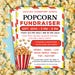 Editable Popcorn Fundraiser Flyer - Printable PTA, PTO, School Church ...