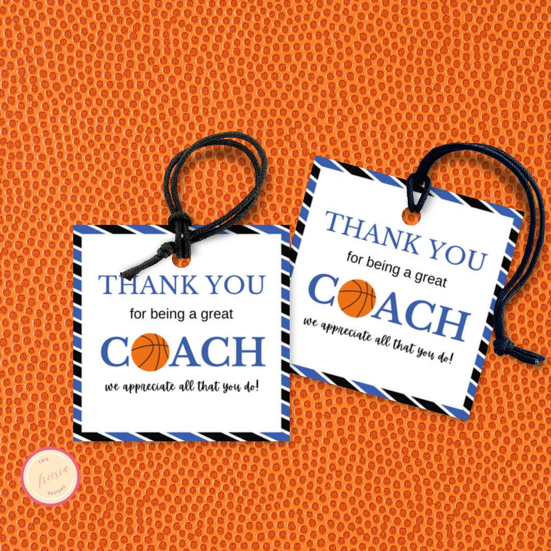 Printable Basketball Coach Appreciation Tag - Thank You Coach Gift Tags ...