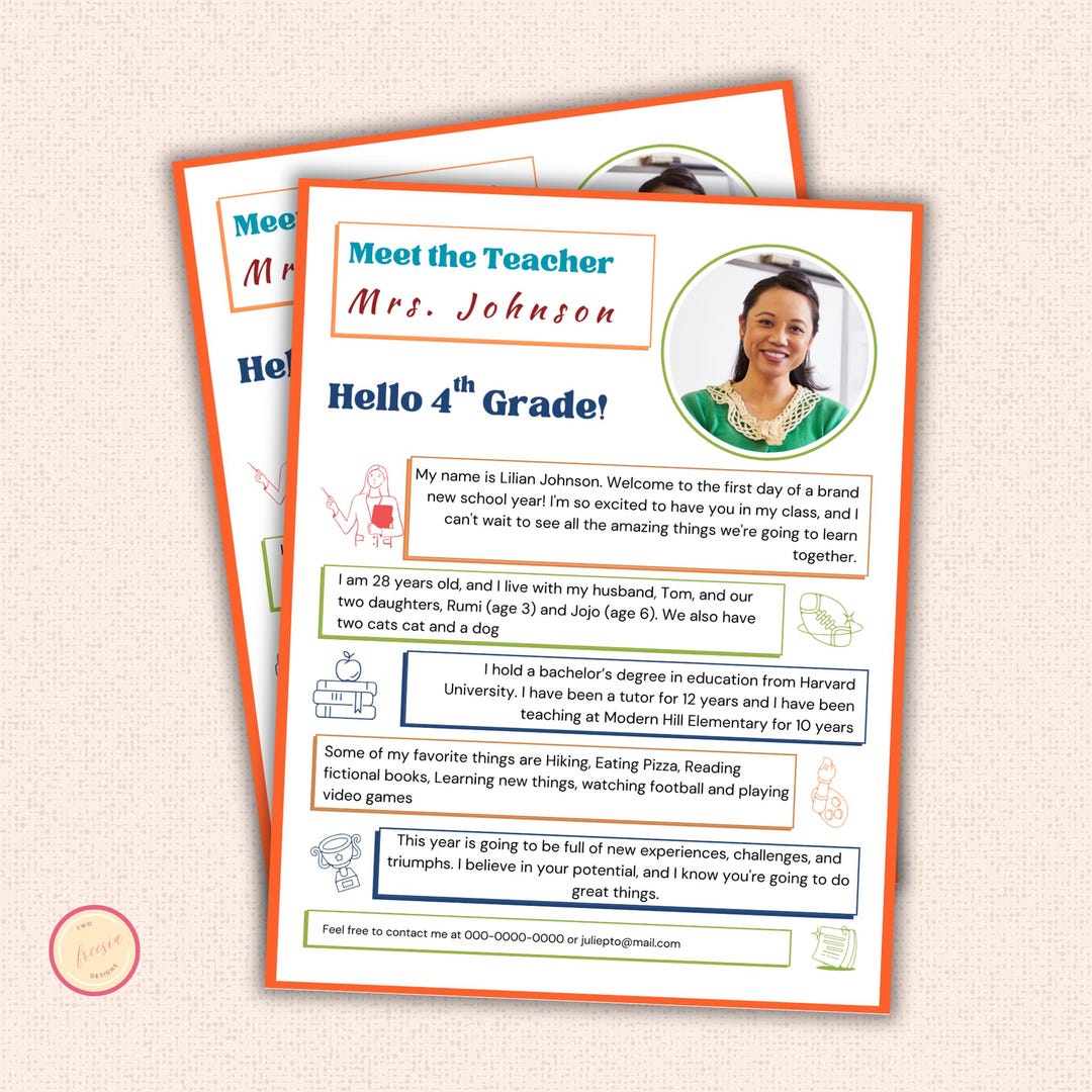 Meet the Teacher Classroom Printable Template, Boho Teacher ...