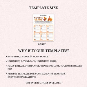 Gooble Thanksgiving Gram Flyer Template - Thankful Grateful for You ...