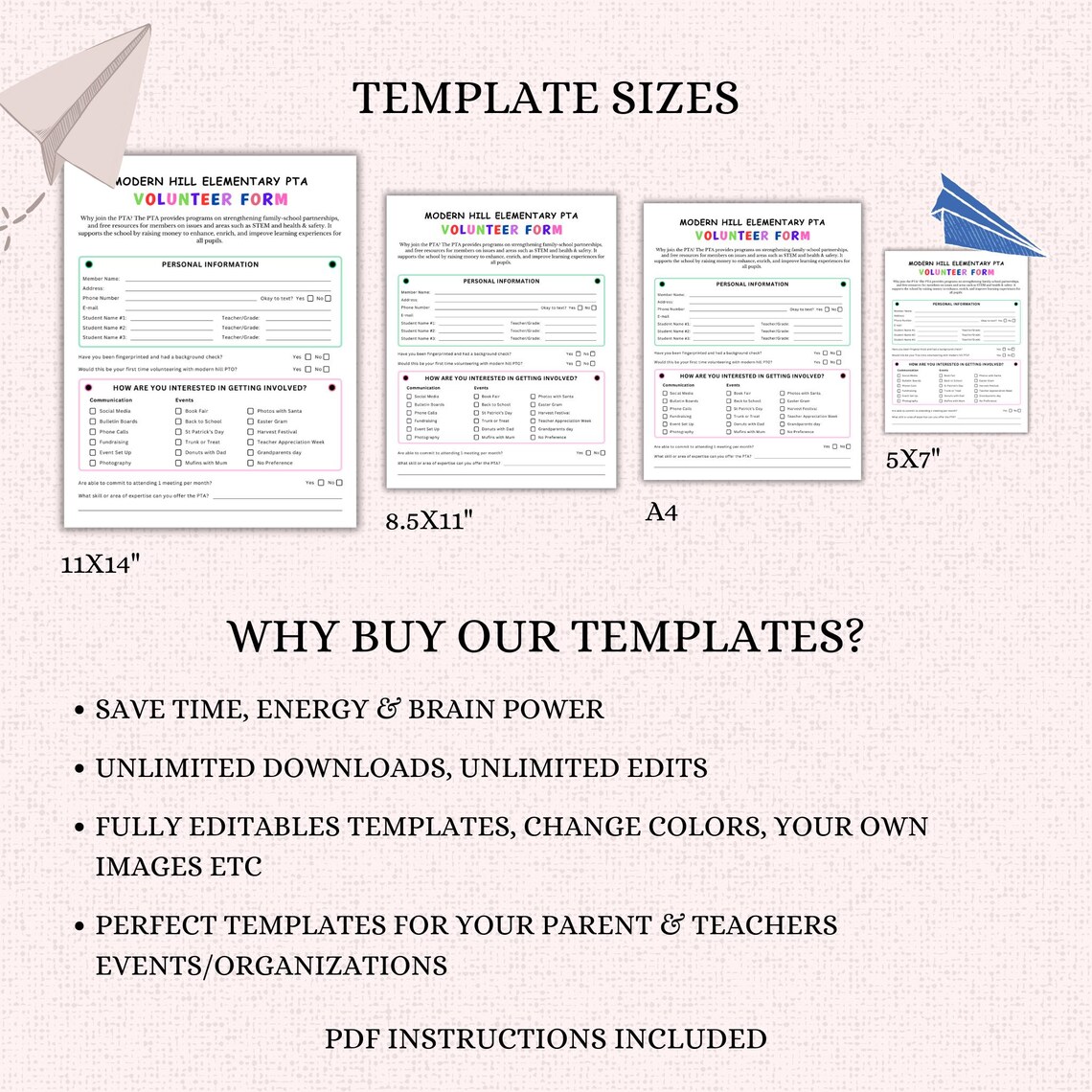 PTO PTA Membership Contest Flyer - Editable PTO Flyer Template - Pto ...