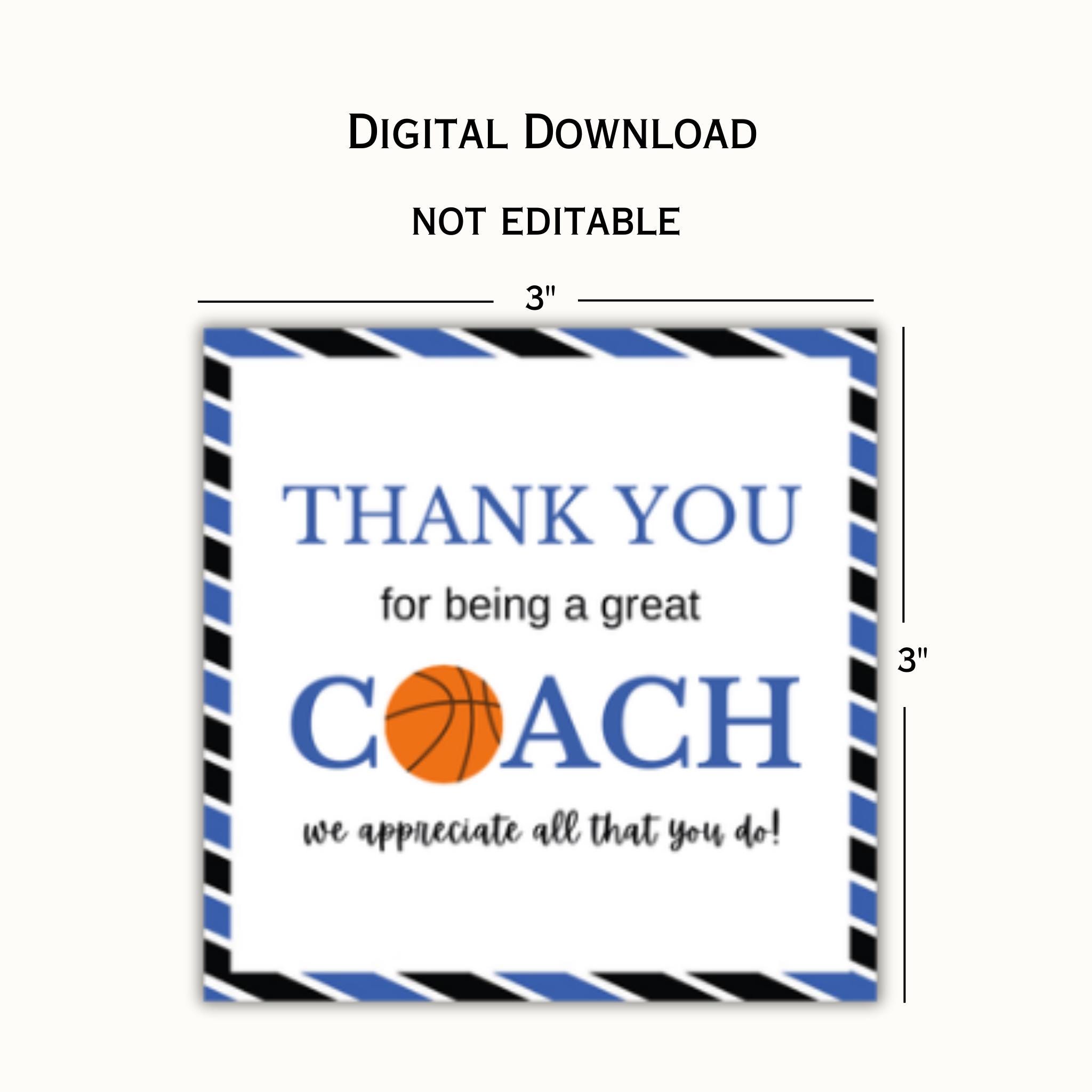 Printable Basketball Coach Appreciation Tag - Thank You Coach Gift Tags ...
