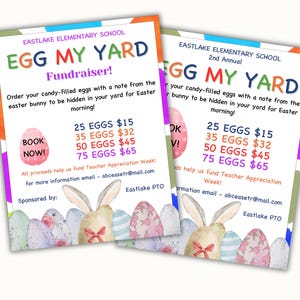 Editable Egg My Yard Template - Easter Fundraiser Flyer Printable - You ...