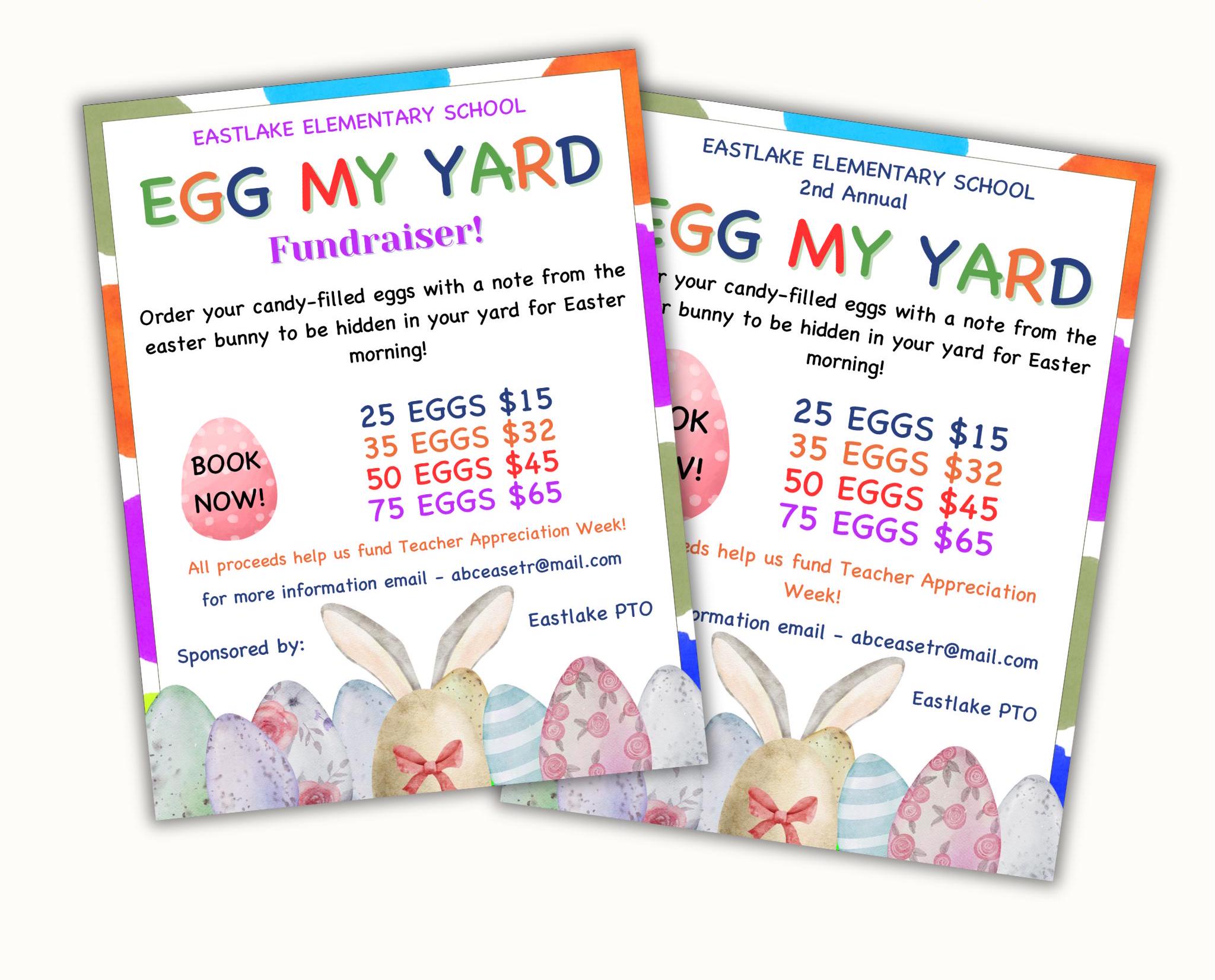 Editable Egg My Yard Template - Easter Fundraiser Flyer Printable - You ...