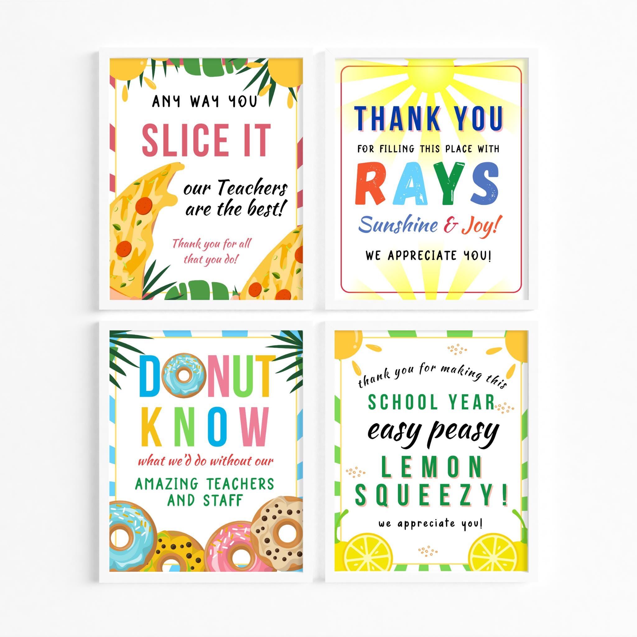 Beach Summer Theme Teacher and Staff Appreciation Week Poster Bundle ...