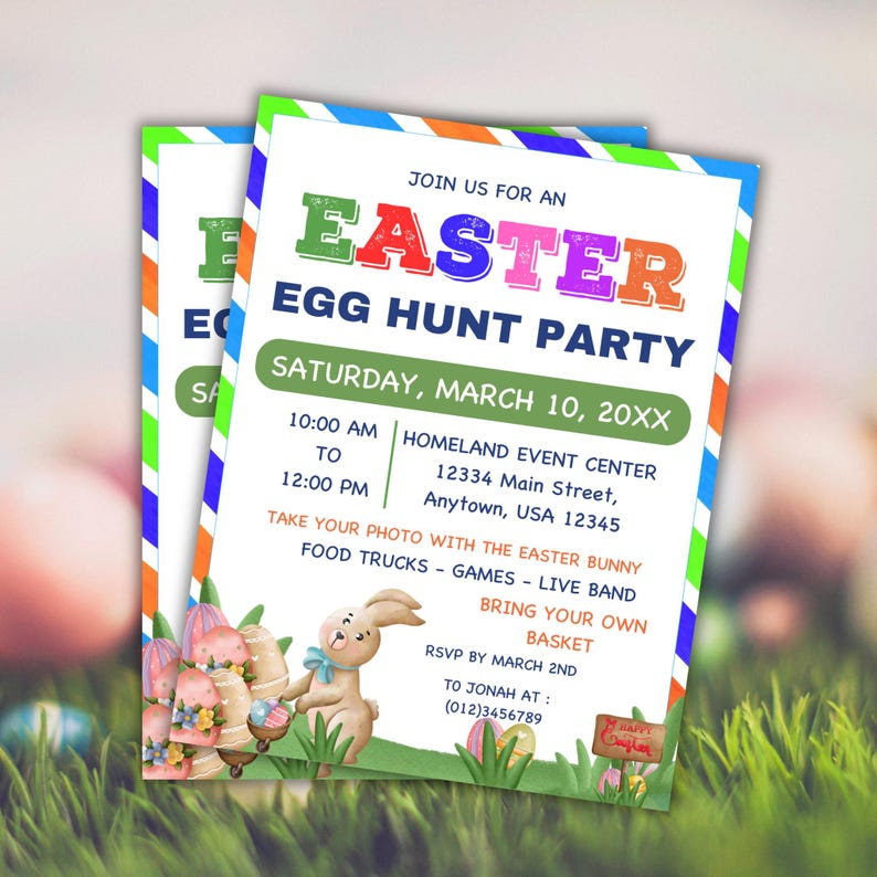 Editable Easter Egg Hunt Flyer - Easter Fundraiser Flyer Printable ...