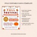 Fall Festival Flyer, Editable Autumn Harvest Fest Fundraiser Event for ...