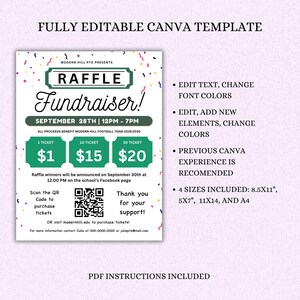 Editable Raffle Fundraiser Templates Flyer, Raffle Ticket Fundraiser ...