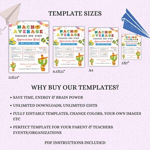 Nacho Average Teacher Appreciation Week Flyer, Mexican-themed Itinerary ...