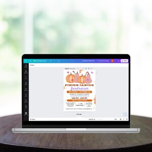 Editable Pumpkin Painting Flyer/poster for School Fundraiser, Community ...