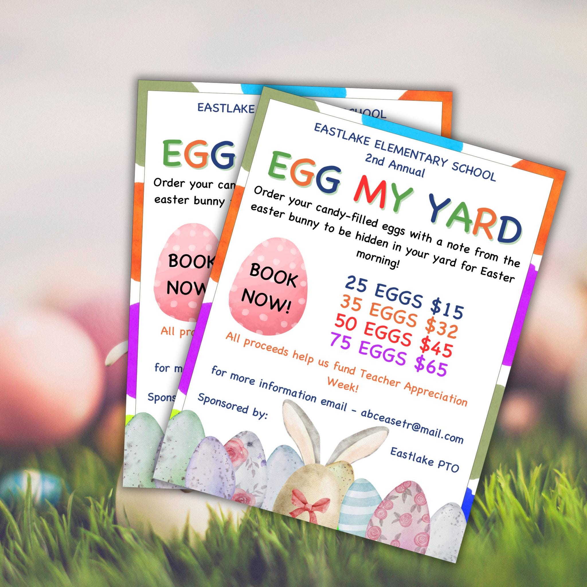 Editable Egg My Yard Template - Easter Fundraiser Flyer Printable - You ...