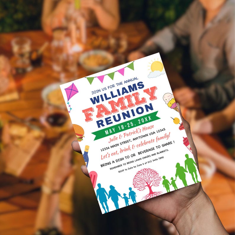 Editable Family Reunion Flyer Template, Family Gathering, Cousin ...