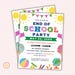 Editable End of School Party Flyer Template, Goodbye School, Hello ...