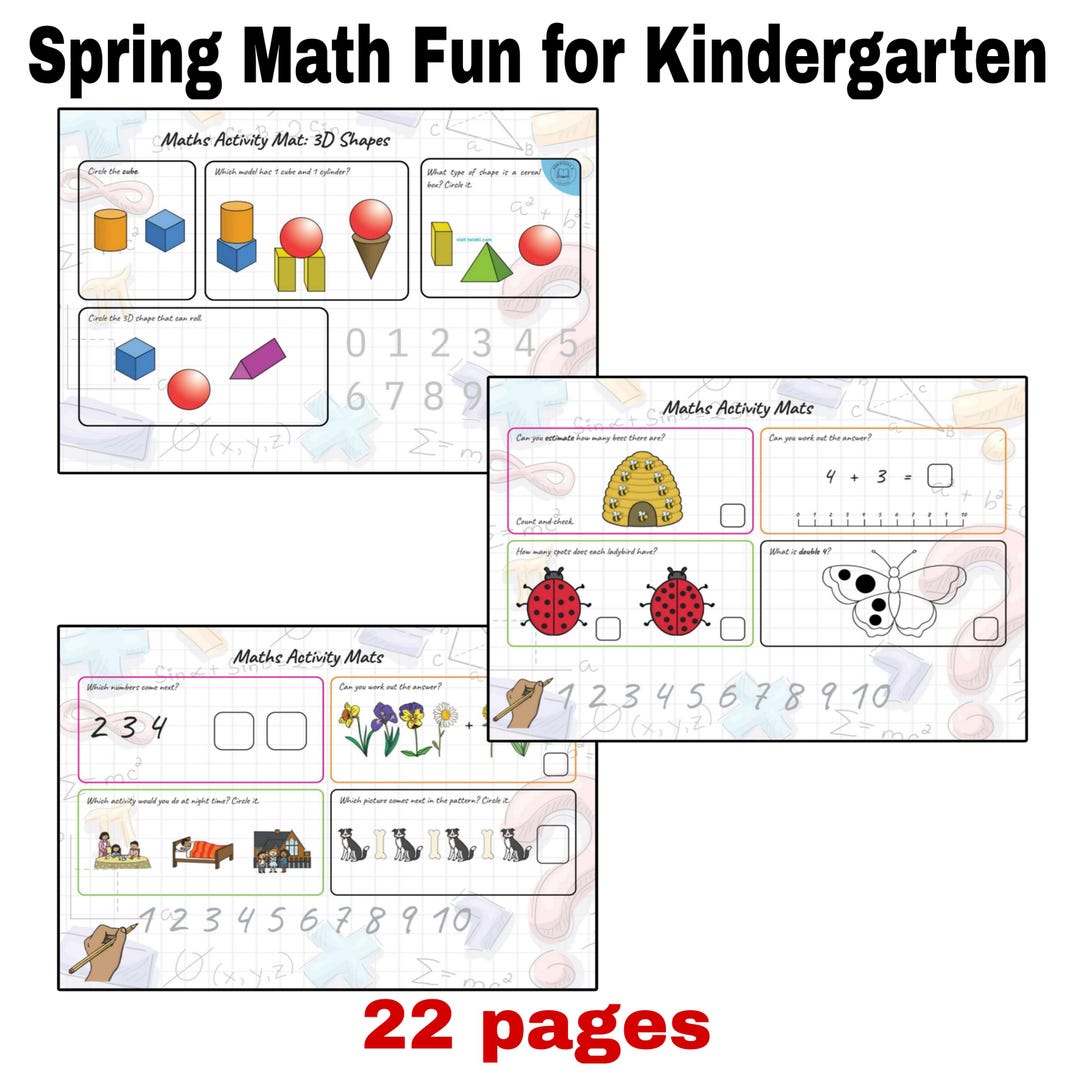 Spring Math Fun for Kindergarten - Etsy