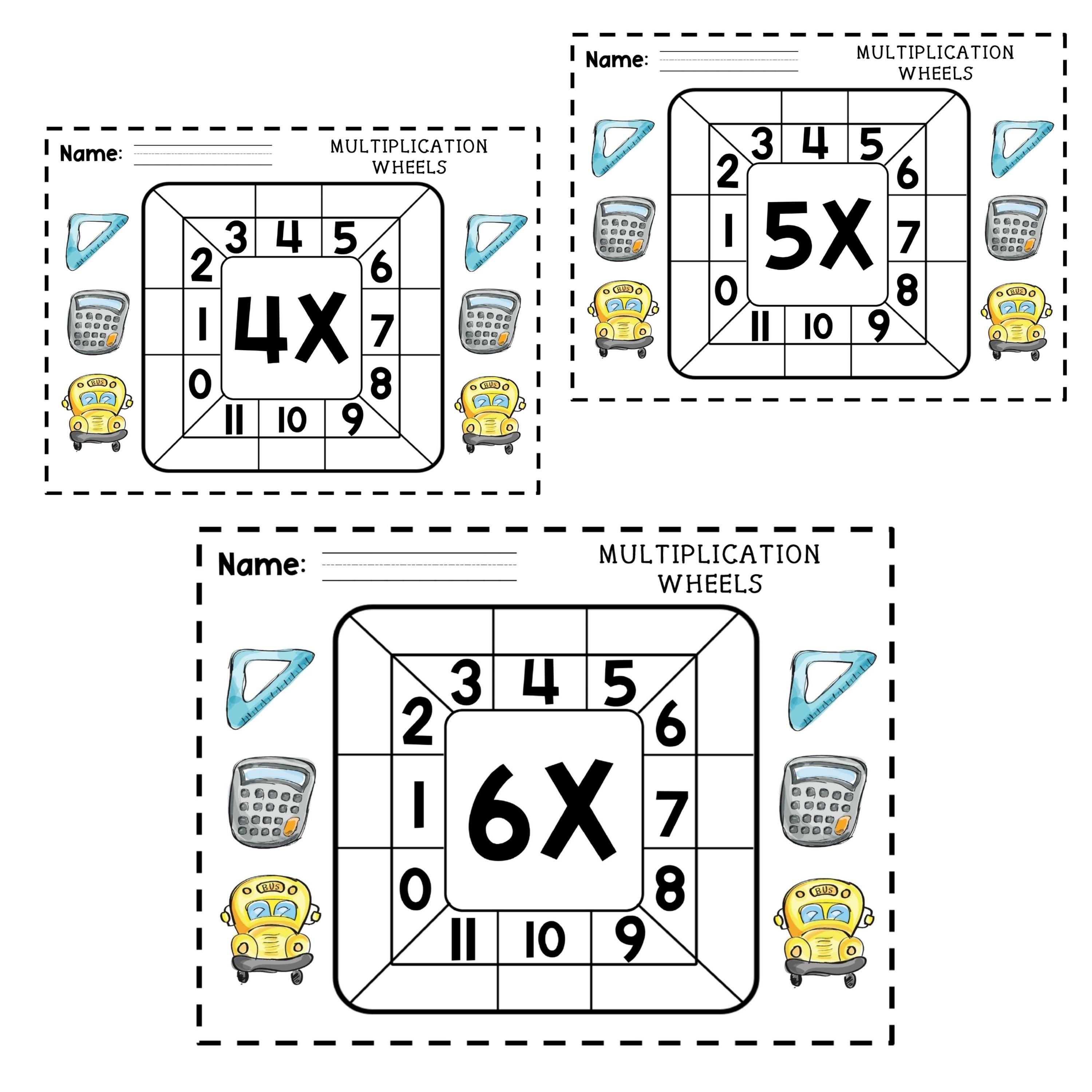 Number: Multiplication Wheels - Etsy