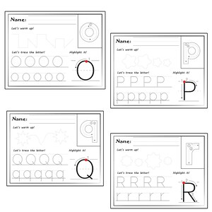 Alphabet Tracing and Letter Writing Worksheets - Etsy