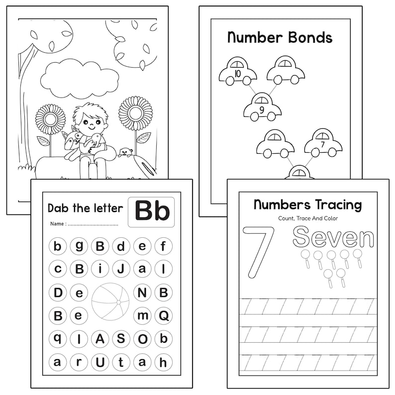 Kindergarten Worksheets Mega Bundle - Etsy
