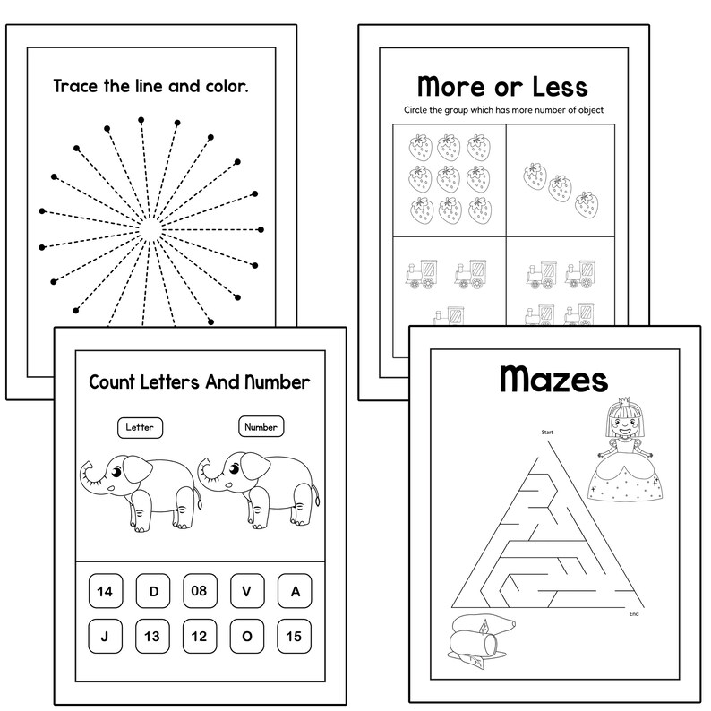 Kindergarten Worksheets Mega Bundle - Etsy