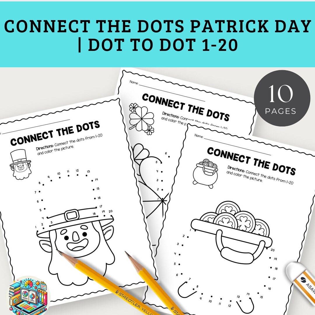 Connect the Dots Patrick Day Dot to Dot 1-20 - Etsy