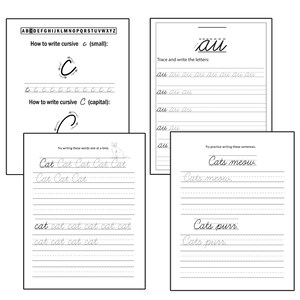Cursive Handwriting Workbook | Learn American Cursive - Etsy