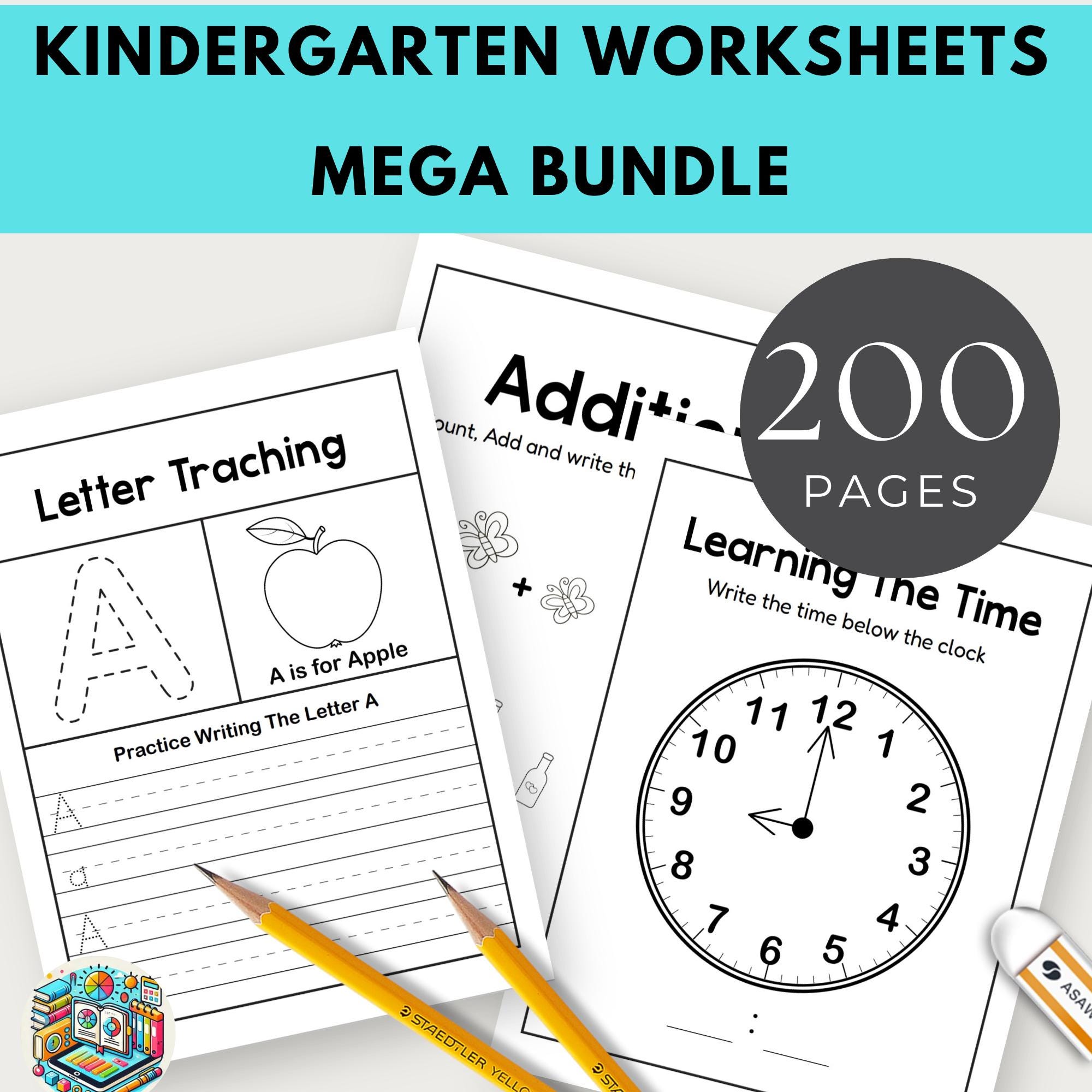 Kindergarten Worksheets Mega Bundle - Etsy