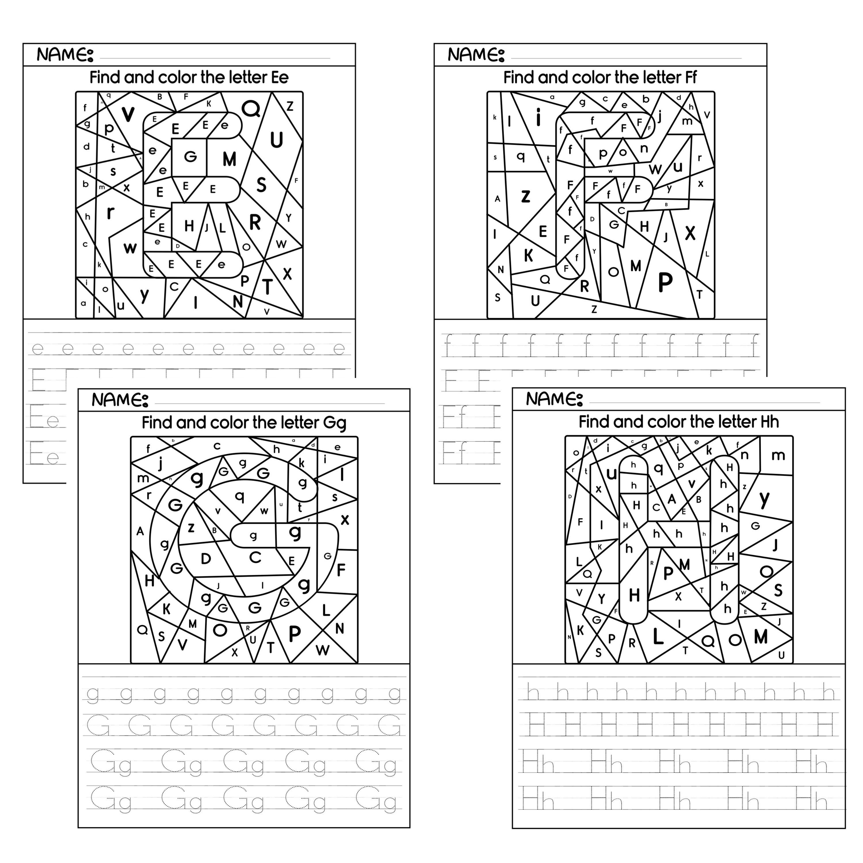 Alphabet Handwriting | Color by Letter - Etsy